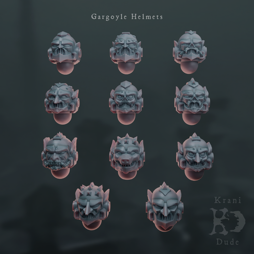 🔨 Gargoyle Night Helmets・ STL File for 3D printing・Cults