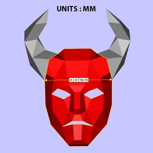 😈 MÁSCARA DE DIABLO CON CUERNOS・Archivo 3D para Papercraft & Origami・Cults
