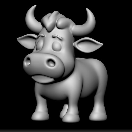 STL file Cow Toon - Cow toy - funny cow - lovely cow - cow toon toy 🐄 ...