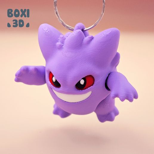 🐉 GENGAR - FLEXI - ARTICULATED - CUTE-PRINT IN PLACE・ 3D File for 3D ...