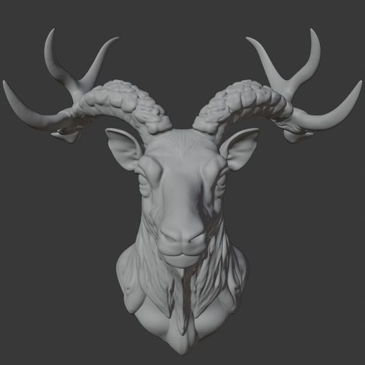 👤 Markhor Head Bust 3D Model - Bust STL Printable・ STL File for 3D ...