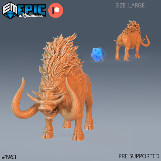 🐗 Forest Boar Standing ‧ DnD Miniature ‧ Tabletop Miniatures ‧ Gaming ...