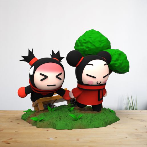 Archivo STL pucca + garu diorama ️‍🔥 ・Modelo para descargar y imprimir ...