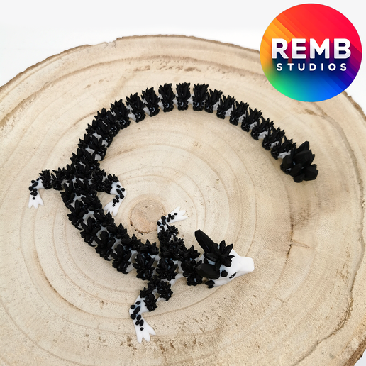 🔮 Articulated Crystal Dragon | Flexi Crystal Dragon・ STL File for 3D ...