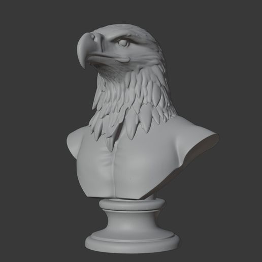 🦅 Eagle Head Bust 3D STL Printable - Bust 3D Model STL・ STL File for 3D ...