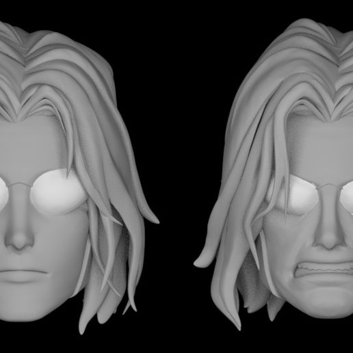 💇 LONG HAIR INVINCIBLE HEAD SCULPT・ STL File for 3D printing・Cults