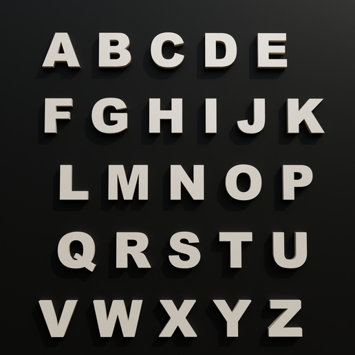 🏫 ALPHABET・Free STL File for 3D printing・Cults