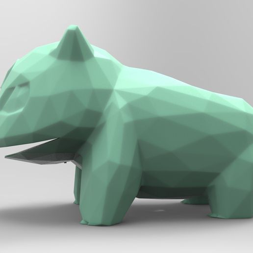 🪴 Low Poly Bulbasaur Planter STL File for 3D Printing – Instant ...