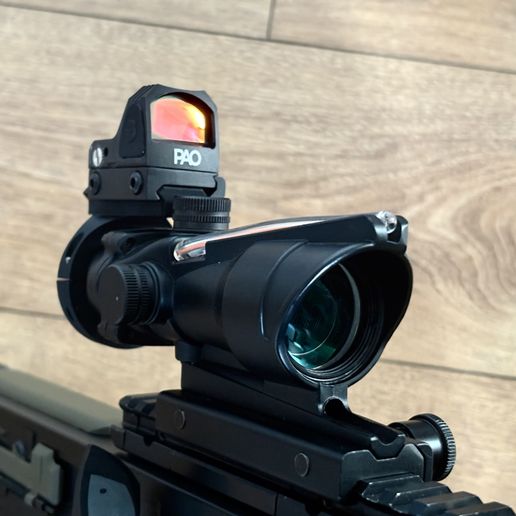 🔫 Airsoft ACOG Picatinny Rail Mount Adapter to Attach Red Dot / Laser ...