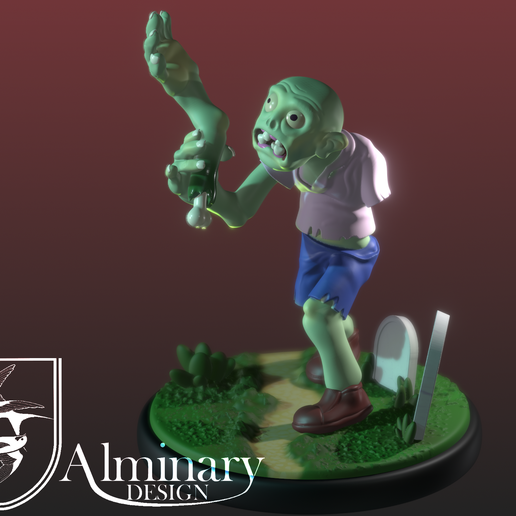 🧟 Zombie - tabletop miniature - free・Free STL File for 3D printing・Cults