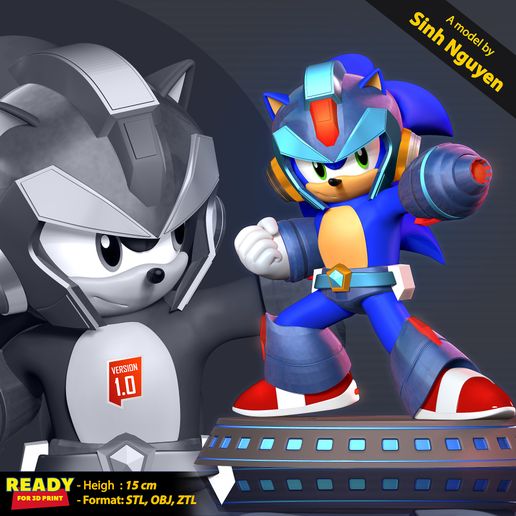🤖 Mega Sonic・ 3D File for ・Cults
