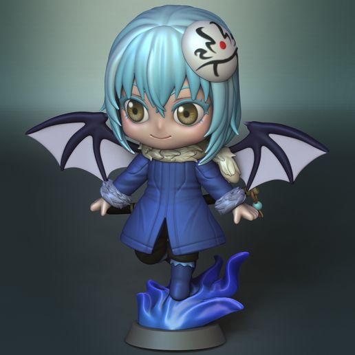 3D file RIMURU TEMPEST chibi - TENSEI SHITARA SLIME DATTA KEN stl 3d ...