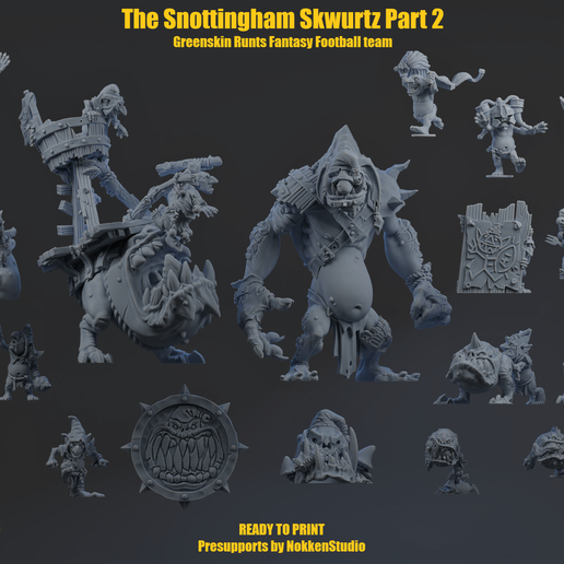 🏈 Fantasy Football Goblin Runts COMPLETE TEAM - Pre-supported・ 3D File ...