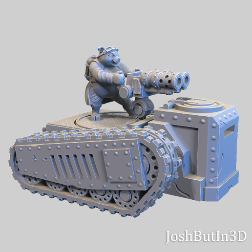 🐖 War Pigs: Mobile Gunner Platform・Free STL File for 3D printing・Cults