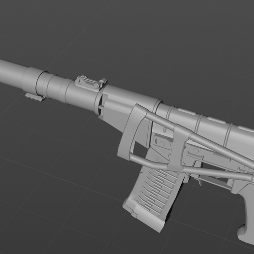 🗺️ Soviet AS Val rifle-2 3D model material・ OBJ File for 3D printing・Cults