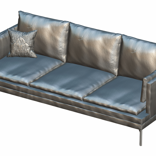 3D file Couch Low-poly 3D Model 🛋️ ・3D printing model to download・Cults