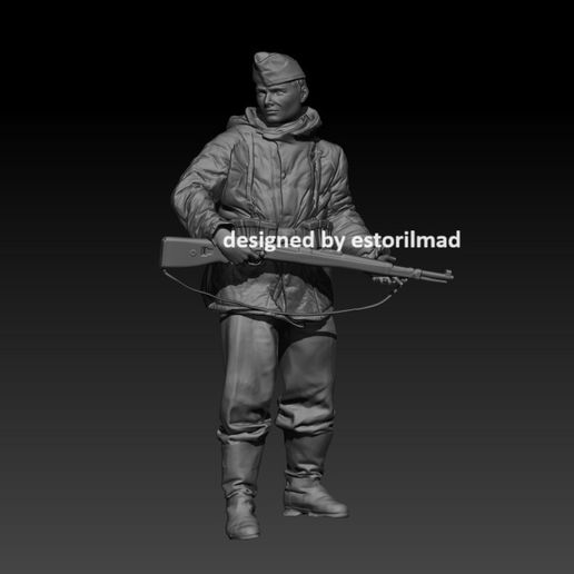 🫡 WW2 GERMAN SOLDIER WINTER STALINGRAD・Fichier STL pour Impression 3D・Cults