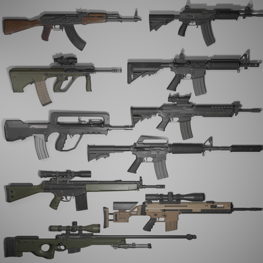 🎲 CS:GO/CS2 ALL Rifles Models・ STL File for 3D printing・Cults