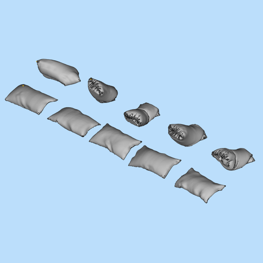🧑‍🔧 37wxx 1/35 scale defensive sandbags, multiple styles, miniature ...