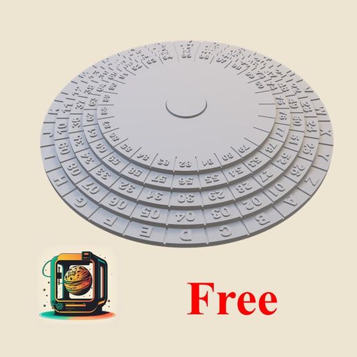 🛞 Mexican army cipher wheel・Free STL File for ・Cults
