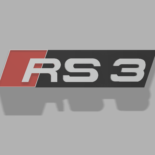 🚗 Audi RS3 Logo・ STL Datei für 3D-Druck・Cults