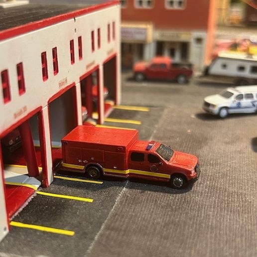 ⛑️ Mini Rescue Fire Truck N Scale・ STL File for 3D printing・Cults