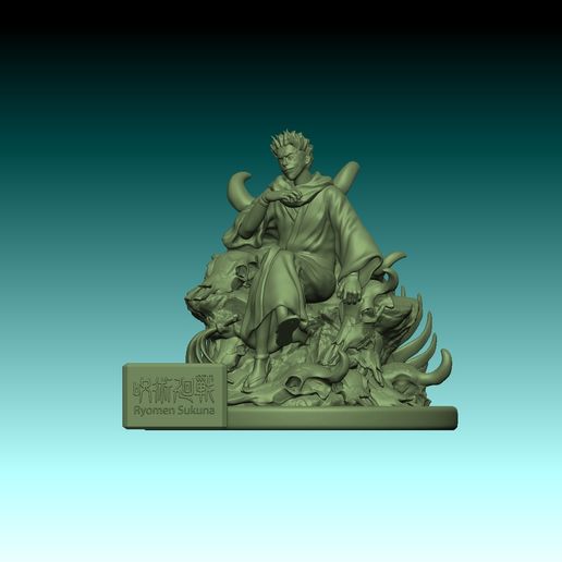 🤴 Demon King Throne Statue – Anime-Style Dark Fantasy 3D Printable ...