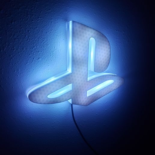 arquivo STL Playstation Logo LED Sign 🎮 ・objeto para impressão 3D para ...