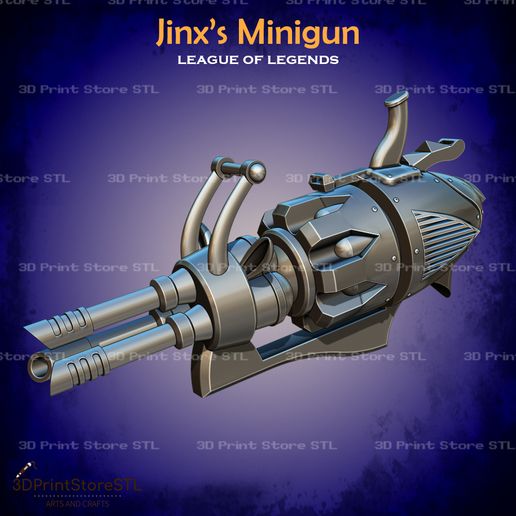 🎨 Jinx Minigun LOL league of legends - Fan Art 3D print model・ 3D File ...