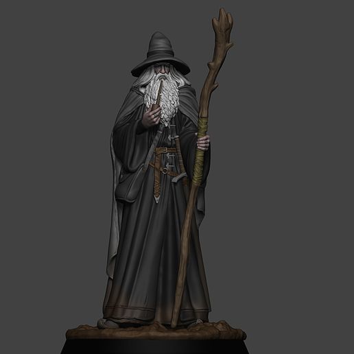 🎨 The Wizard Basic Miniature 75mm / 32mm・ 3D File for 3D printing・Cults