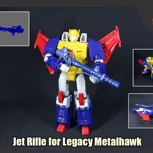 🤖 Jet Rifle for Transformers Legacy Metalhawk・Fichier STL pour ・Cults