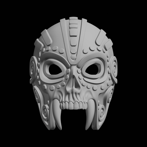 💀 Tribal Skull Fantasy Mask・ 3D File for 3D printing・Cults