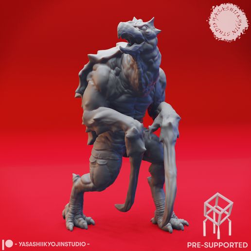 🪝 Hook Horror - Alert - Tabletop Miniature (Pre-Supported STL)・ 3D File ...
