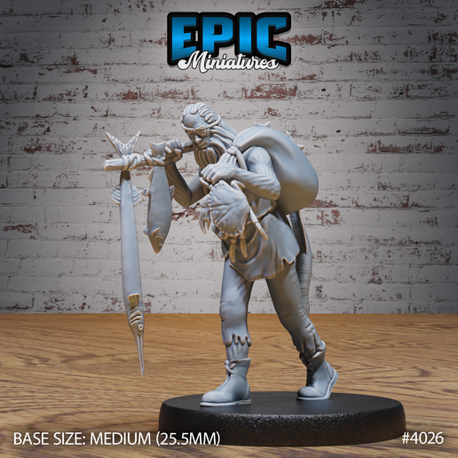 3D file Villager Fisher Catch ‧ DnD Miniature ‧ Tabletop Miniatures ...