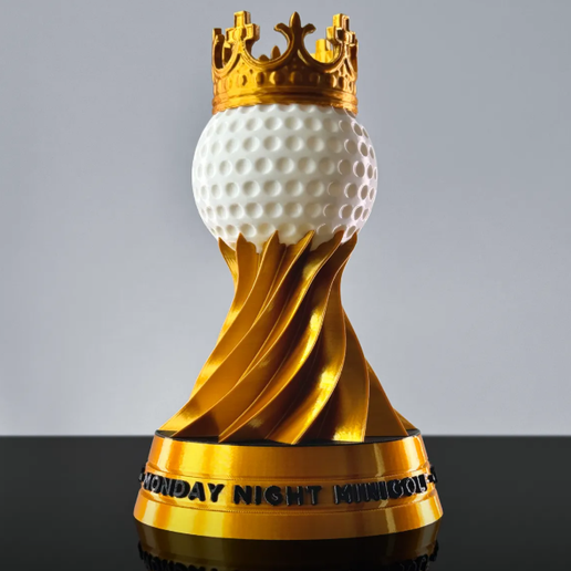 🏌️ Golf Trophy with crown・ 3MF File for 3D printing・Cults