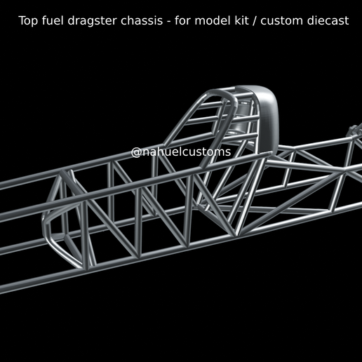 🔝 Top fuel dragster chassis - for model kit / custom diecast・ STL File ...
