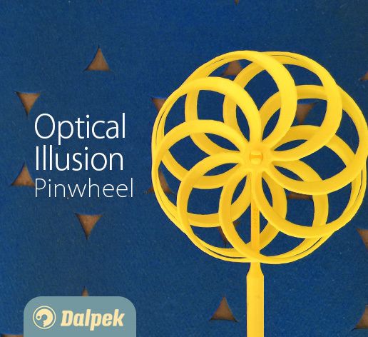 💐 Optical Illusion Pinwheel v2.5・Free 3D File for ・Cults