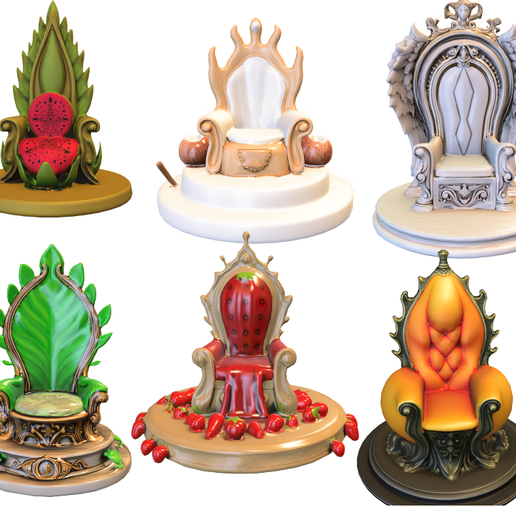 🌳 Fantasy Throne Pack -Royal, Nature & Magical Thrones 3D Models ...