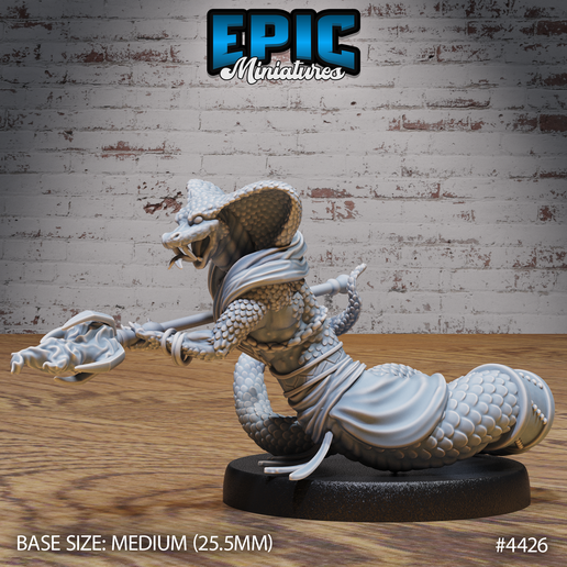 3D file Cobra Folk Warrior Set ‧ DnD Miniature ‧ Tabletop Miniatures ...