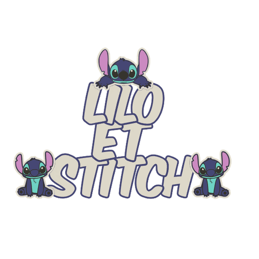 💡 First name LED TO ASSEMBLE lilo and stitch・ STL File for 3D printing ...