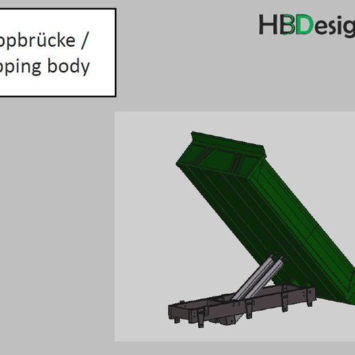 🌉 Tipping bridge / Tipping body 1:14・ 3D File for 3D printing・Cults
