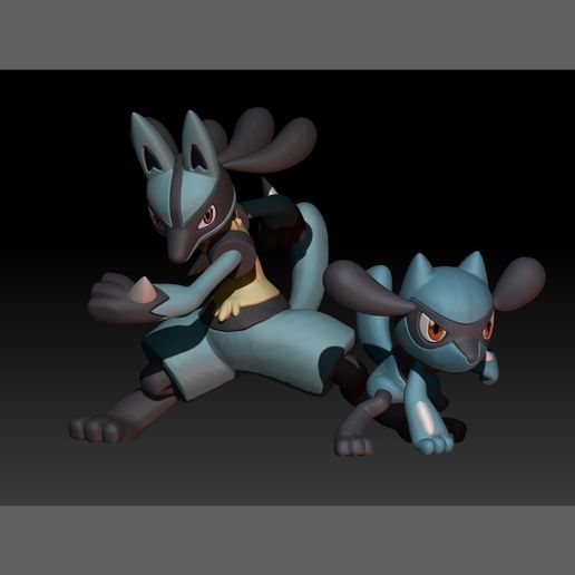 🐉 Pokemon Riolu Lucario・ STL File for 3D printing・Cults