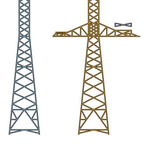 Archivo STL HIGH VOLTAGE PYLON - 1400 kV "CAT" reinforcing 🐱 ・Diseño ...