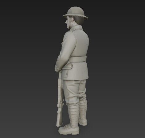 🫡 Standing Soldier at Attention – Static Guard Pose 3D Model Figure2 ...