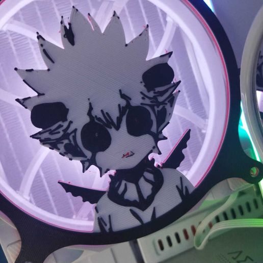 ☘️ 120mm Fan Grille - Liebe (Black Clover)・Free STL File for 3D ...