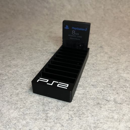 🎮 Stand holder for PS2 PSX memory card・ STL File for 3D printing・Cults