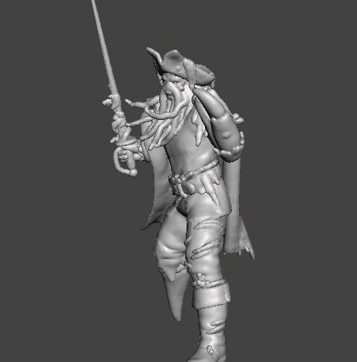 ⚔ DAVY JONES CAPTAIN MINIATURE MODEL FANTASY GAMES RPG DND・ STL File ...