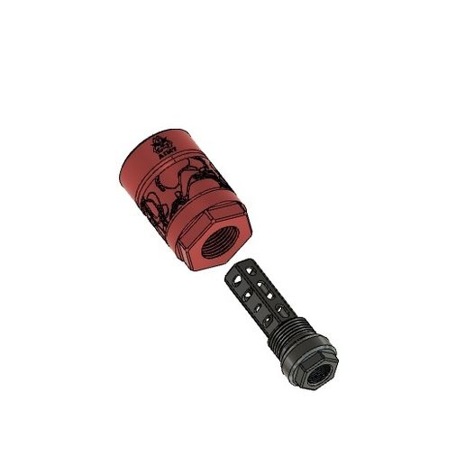 🔫 Airsoft ACR Muzzle Blast Shield 13/16 x 16 TPI & Muzzle combo・ STL ...