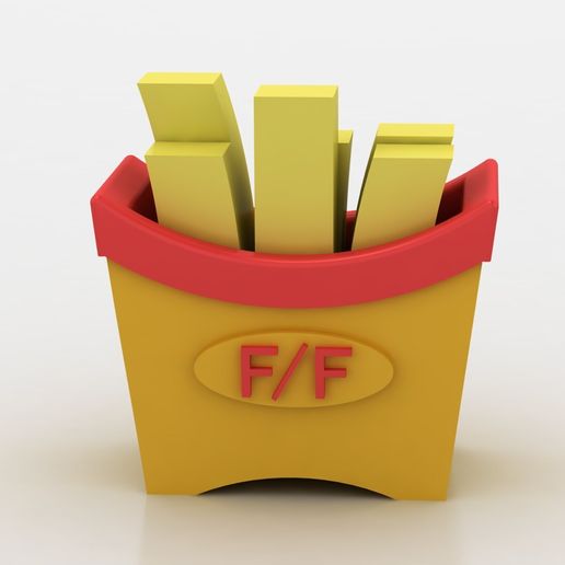 🍟 FRENCH FRIES TOY 3D PRINTABLE MODEL・ STL File for 3D printing・Cults