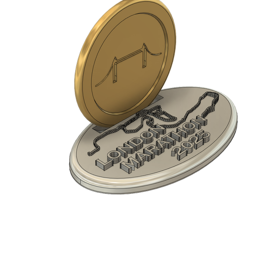 🏅 Display medal marathon LONDON 2025 42 Km・ STL File for 3D printing・Cults